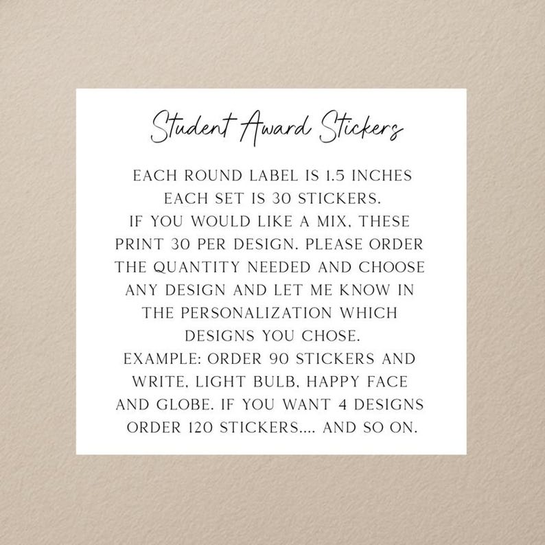 Teacher Stickers ~ Teacher Reward Labels ~ Gift for Teacher ~ Great Job ...