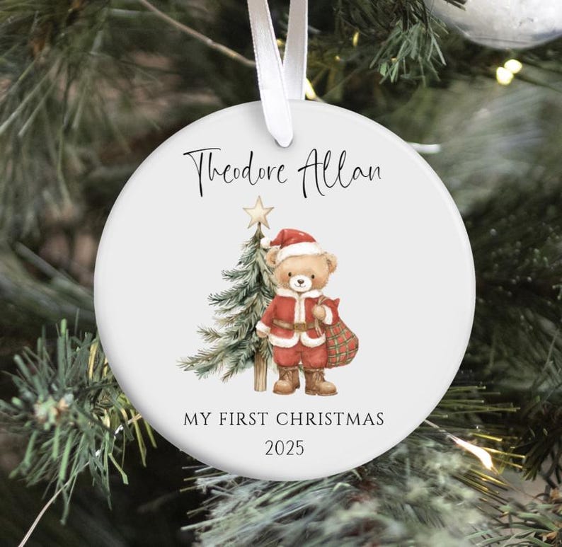 Baby Bear First Christmas Ornament ~ Christmas Bear Ornament ~ Baby ...
