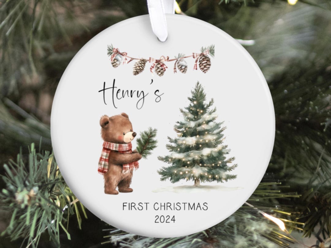 Bear First Christmas Ornament ~ Christmas Bear Ornament ~ Baby Bear ...
