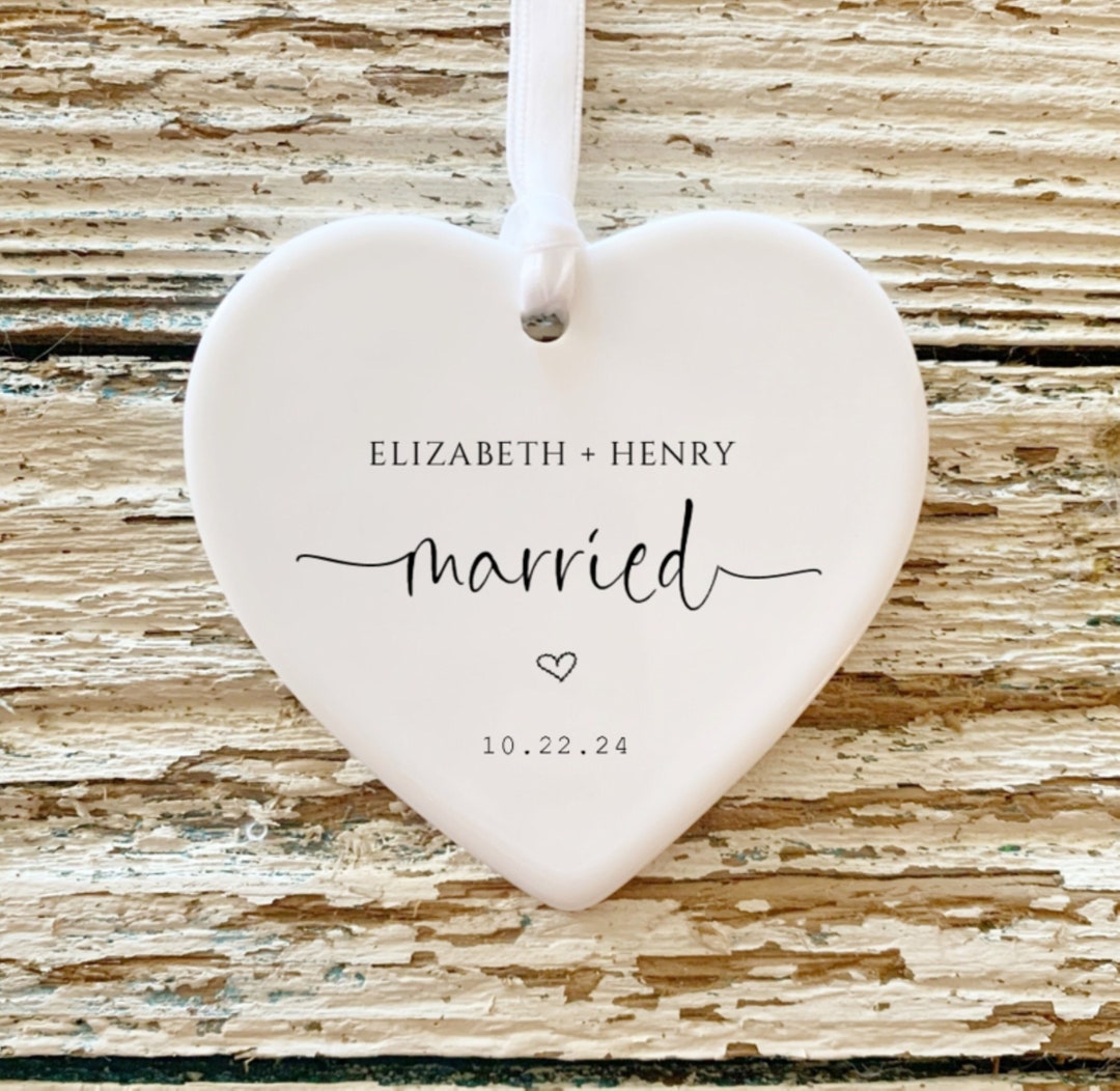 Personalized Married Gift Wedding Names Gift Married Gift Ornament ...