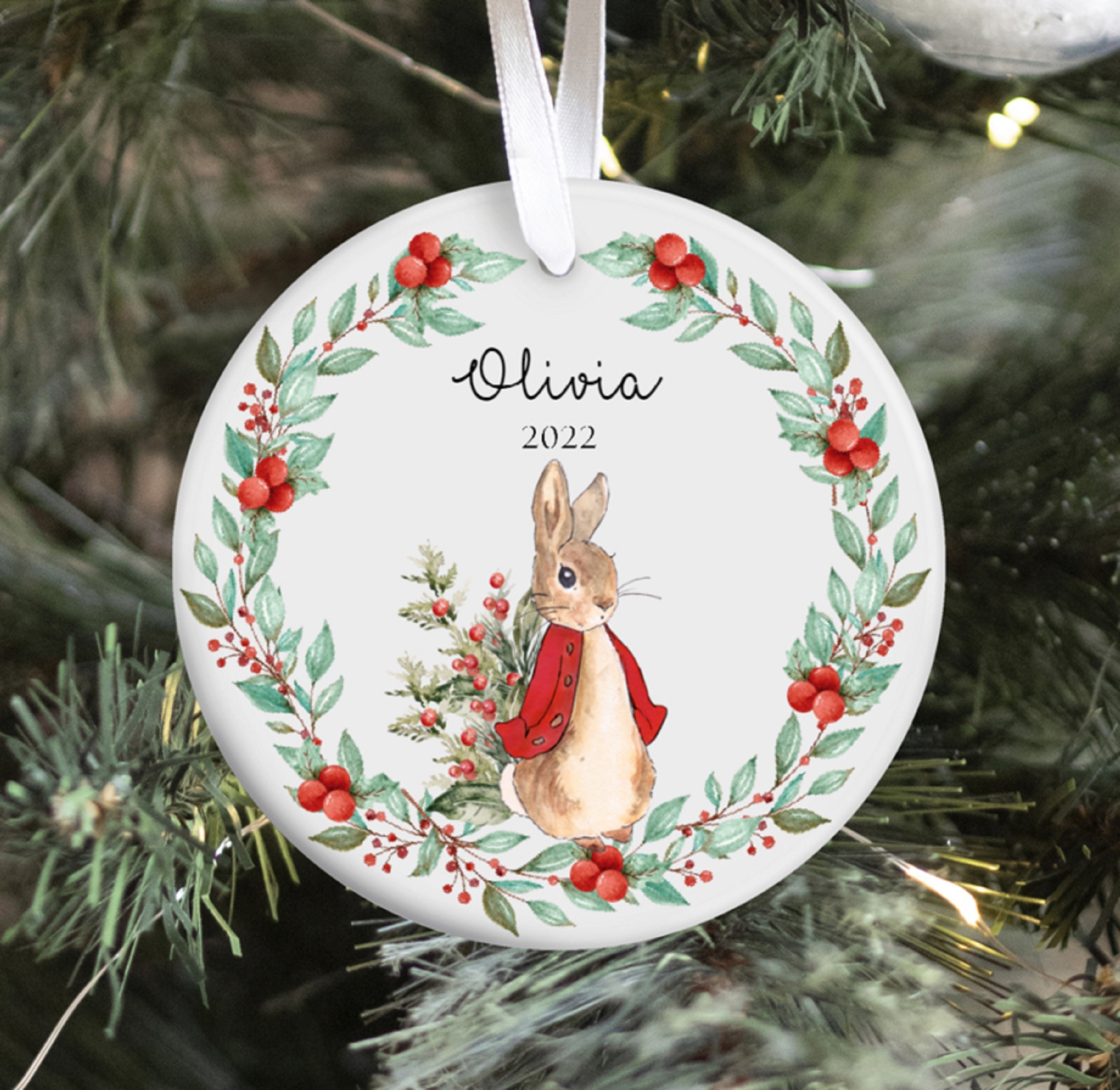 Peter Rabbit Ornament / First Christmas Ornament / - Etsy