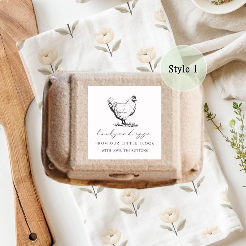 Egg Carton Labels ~ Egg Carton Stickers ~ Chicken Gift ~ Custom Chicken ...