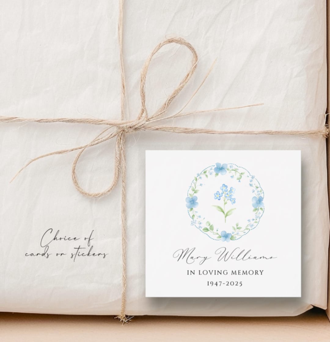 In Loving Memory Cards ~ Celebration of Life ~ Stickers OR Cards ~ in ...