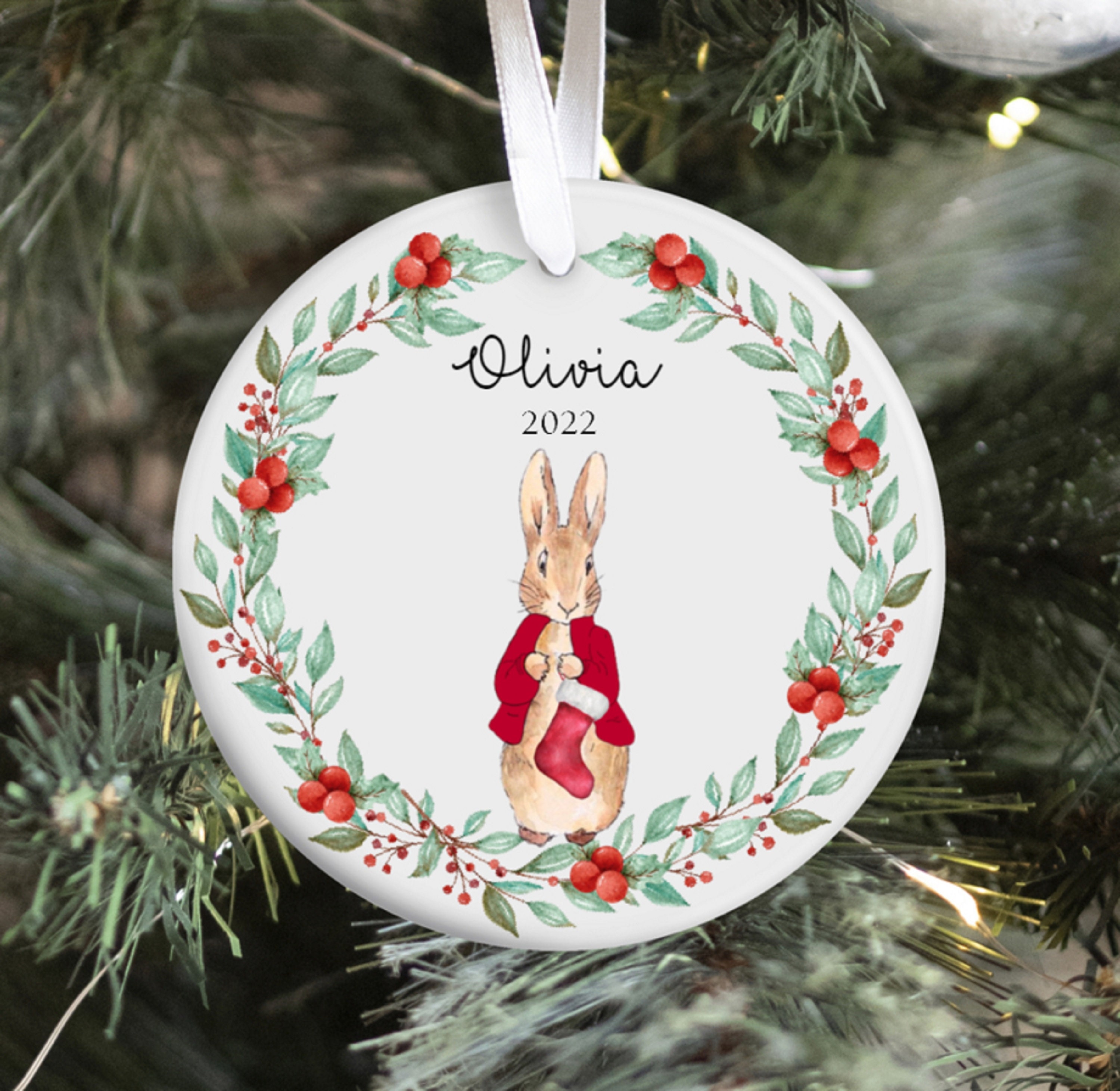 Peter Rabbit Ornament / First Christmas Ornament / - Etsy