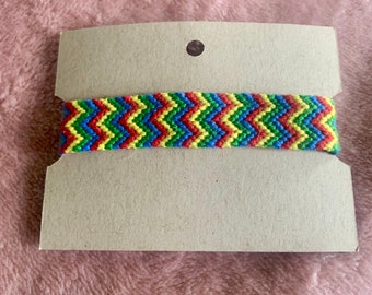 Personalized Chevron Friendship Bracelet, Handmade Woven Bracelet ...