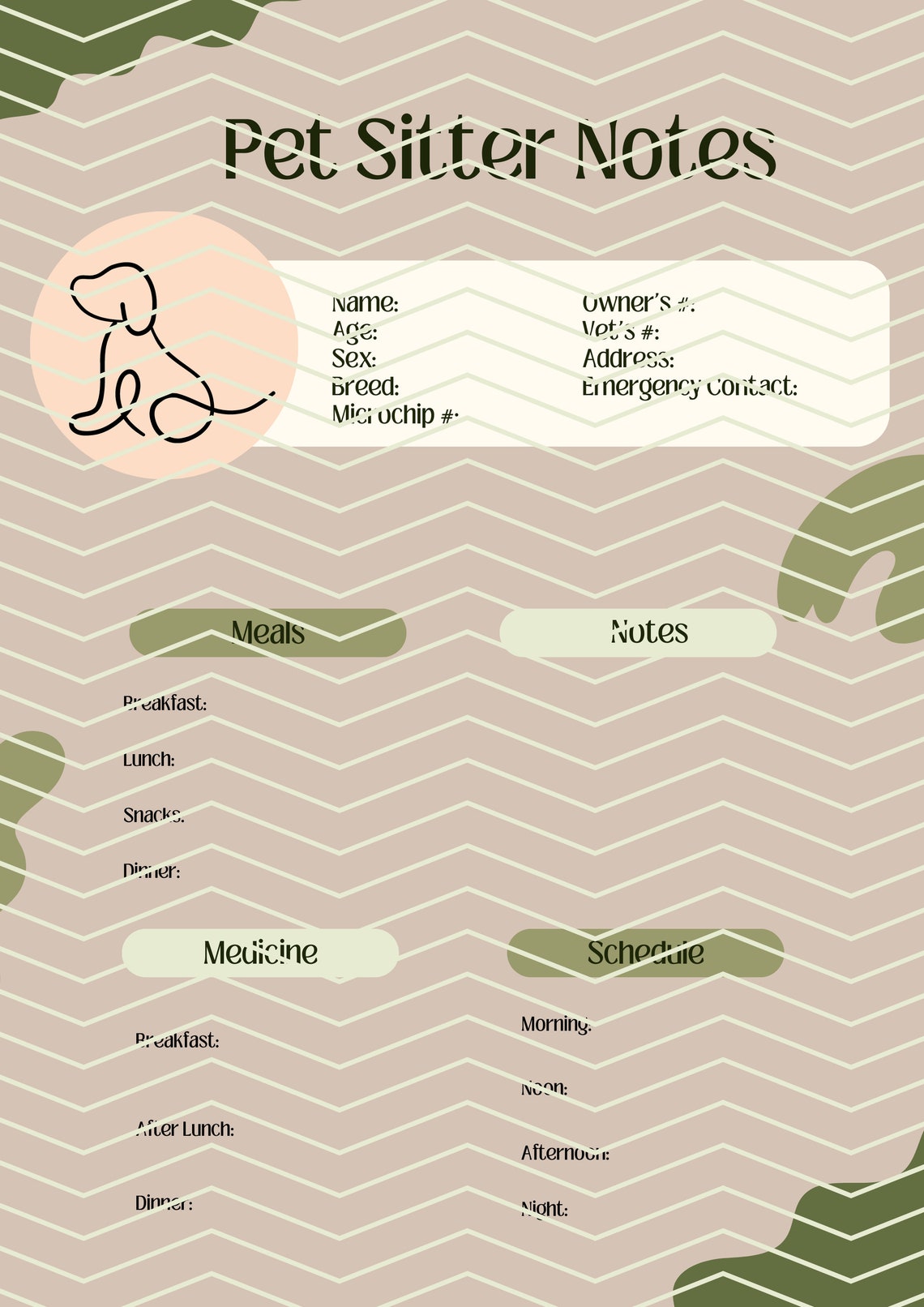 Pet Binder - Pet Documents - Etsy