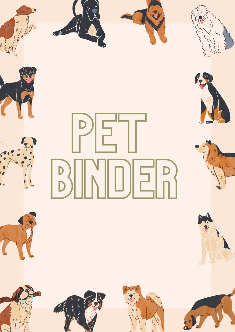 Pet Binder - Pet Documents - Etsy