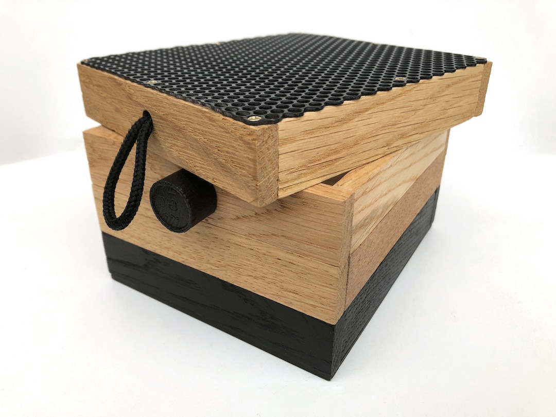 Storage Box in Wood and Recycled Metal. Industrial Style Wooden Box for ...