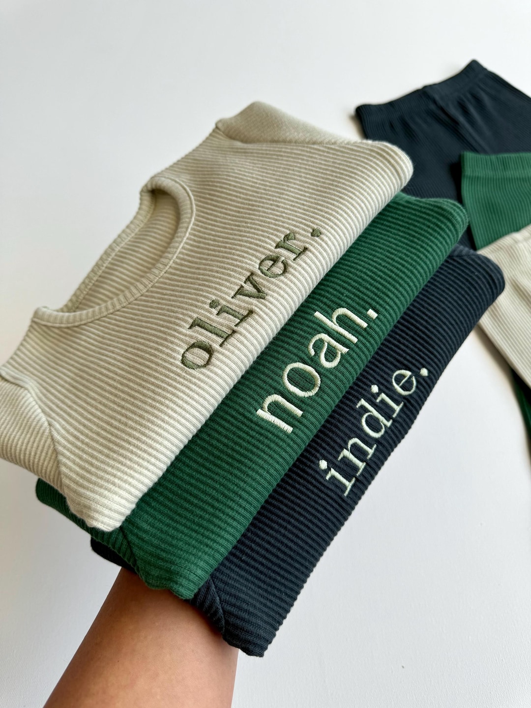 Personalized Family Matching Pajamas: Cotton Loungewear Set - Etsy