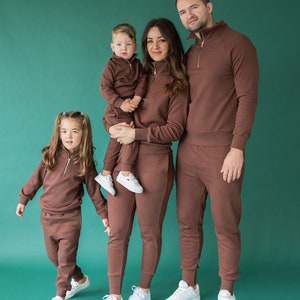 Fleeced Ribbed Two Piece Set Matching Streetwear Matching Couple Unisex ...