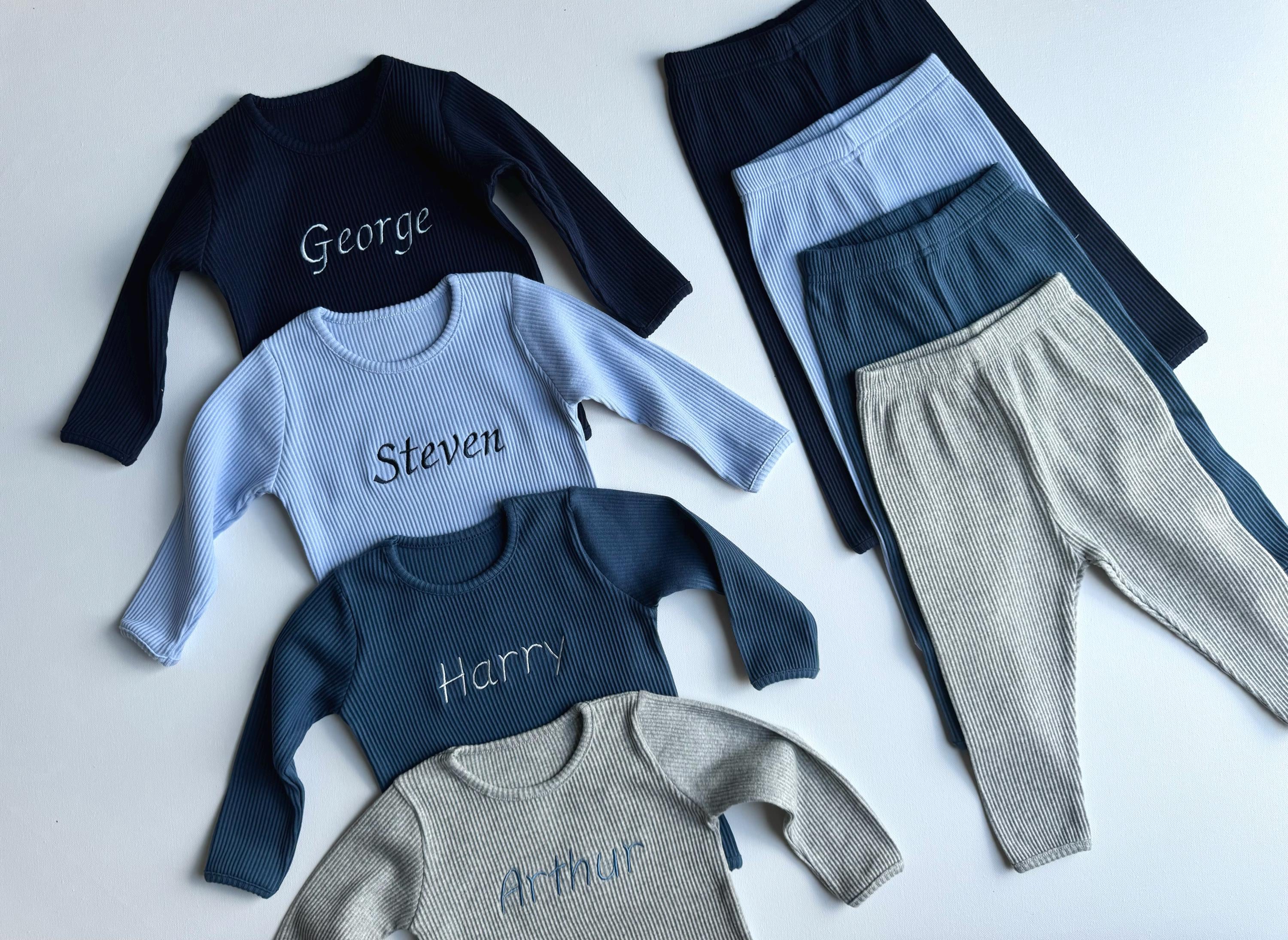 Personalized Family Matching Pajamas: Cotton Loungewear Set - Etsy
