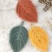 Makramee Feder Blatt Macrame Feather Leaf Decoration | Etsy