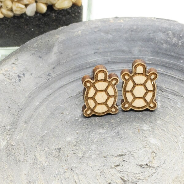 Laser Cut Turtle Earring - Etsy