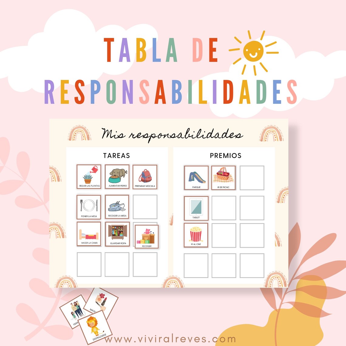 Tabla rutinas | imprimible | Tdah | Tea | descarga directa | rutinas ...