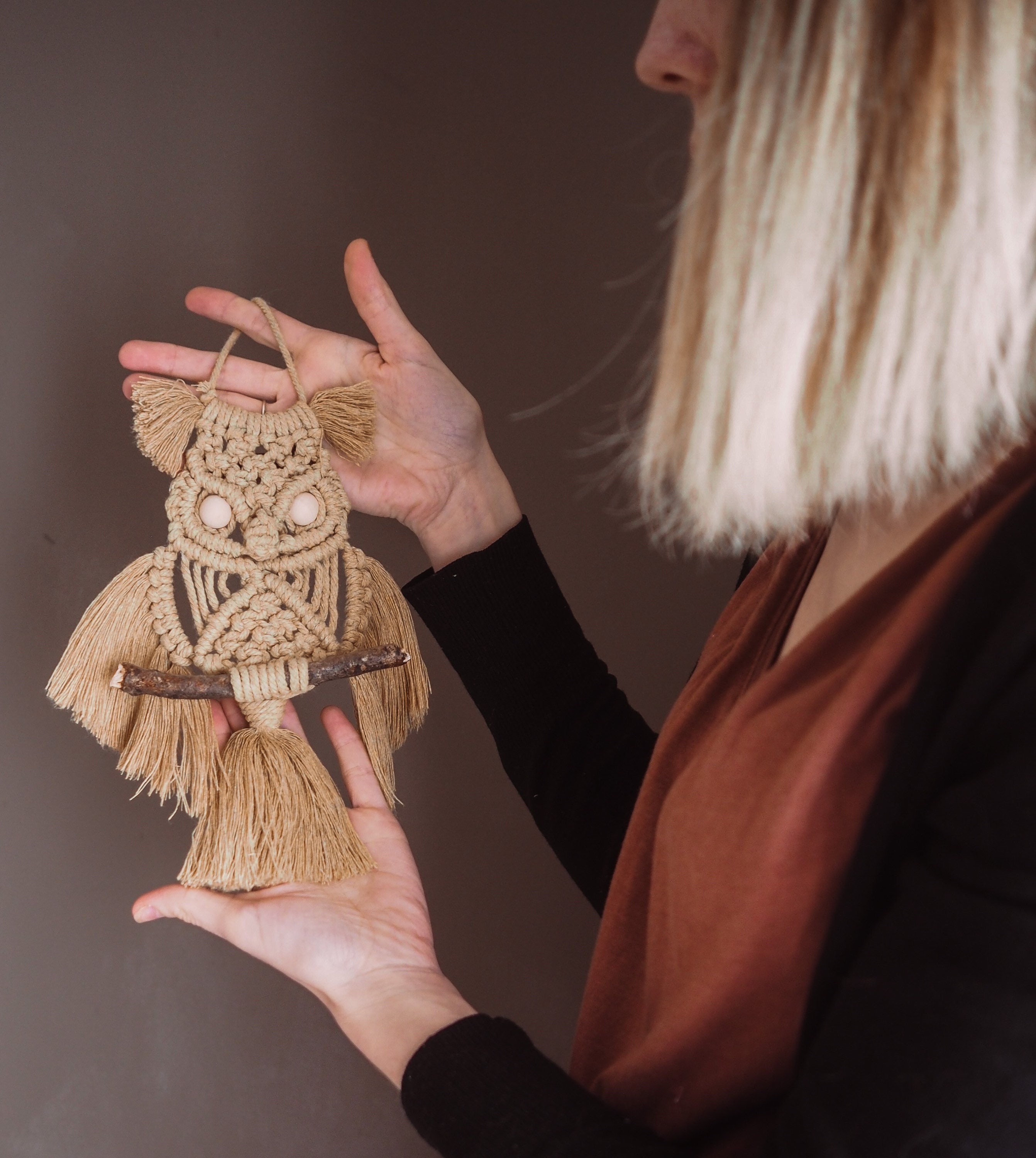 Hibou macramé | macramé bohème | chouette | hibou en macramé | hibou ...