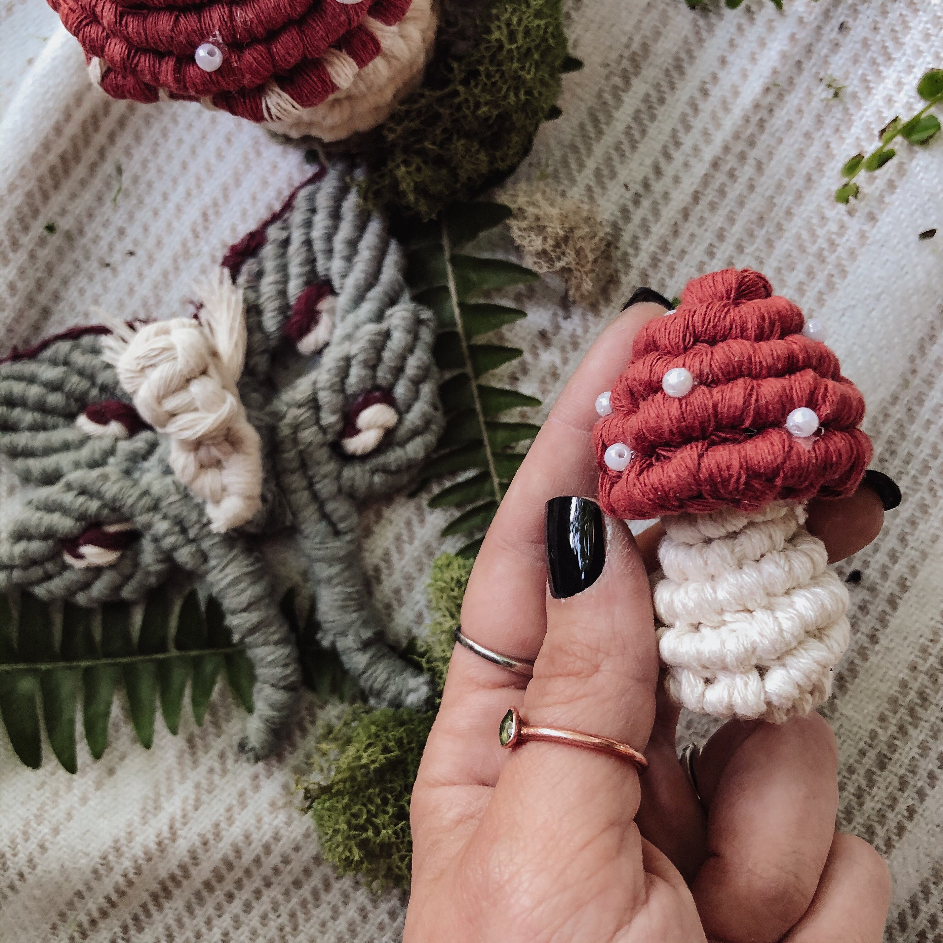 Mushroom Macramé Sculptures | Made to Order Individual Mushrooms ...