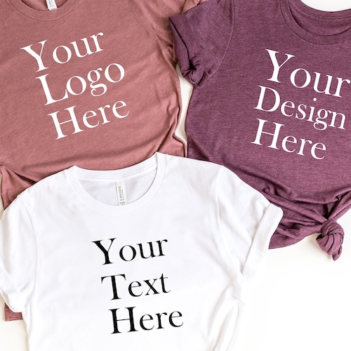 Personalized T-shirt Add Your Own Text Custom T-shirt - Etsy