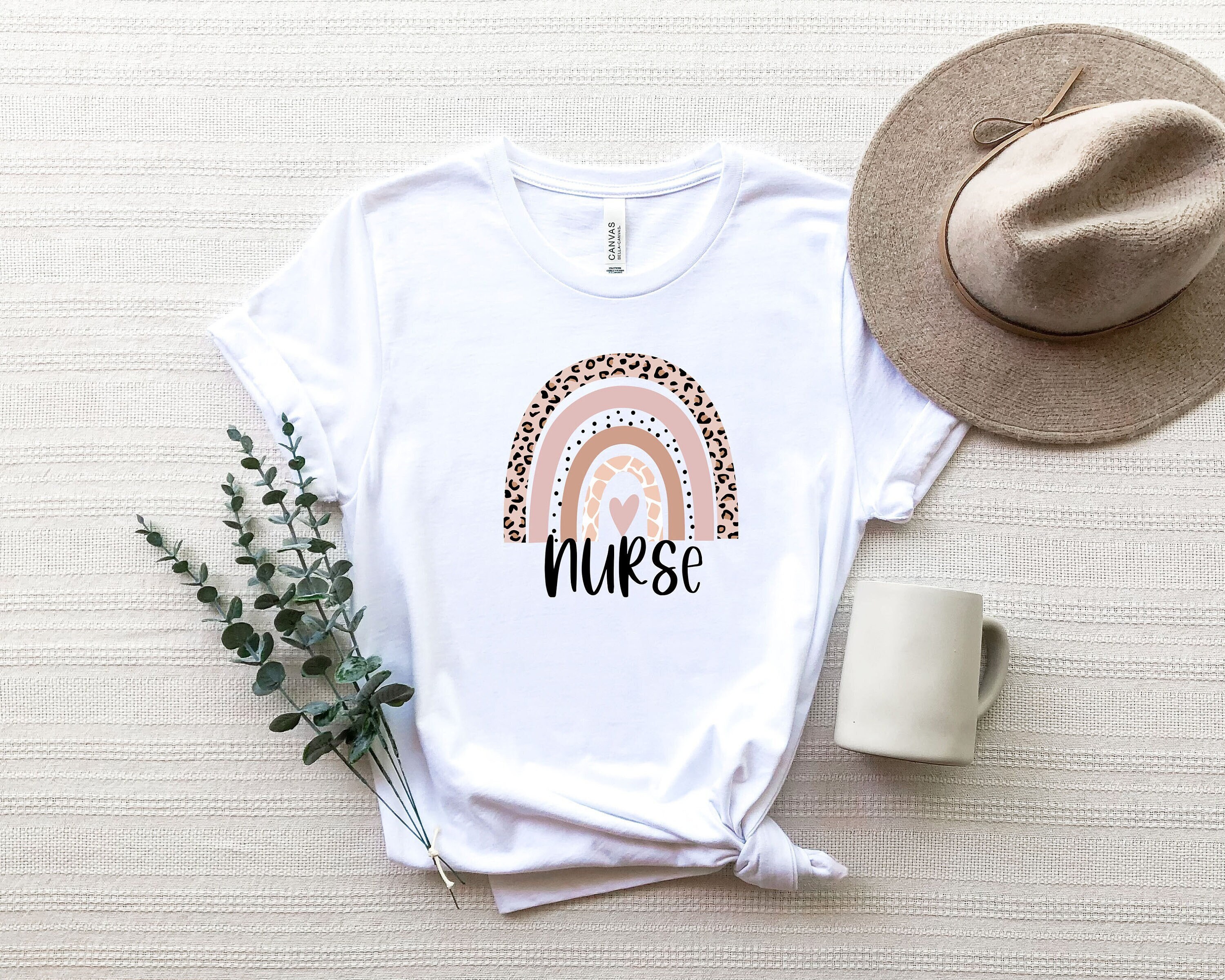 Rainbow Nurse Shirt, Leopard Print Nurse Life,registered Nurse Shirt ...