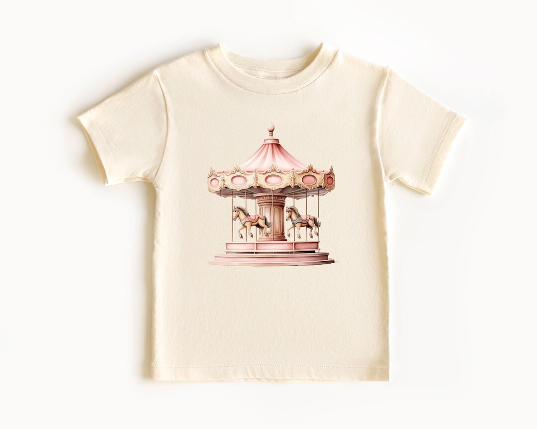 Pink Carousel Shirt, Carousel Horse Birthday Shirt, Birthday Outfit ...