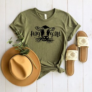 Hay Y'all Shirt, Funny Cow Shirt, Cute Cow Shirt Highland Cow Shirt ...