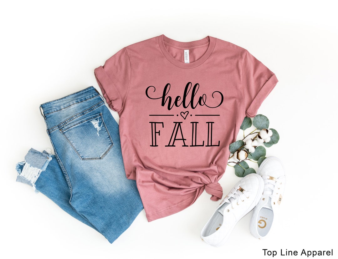 Hello Fall Shirt, Hello Fall, Autumn Shirt ,fall Shirt, Pumpkin Spice ...