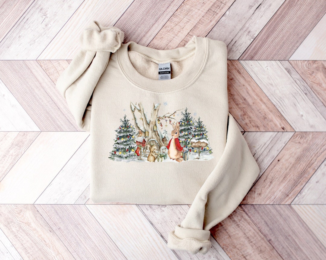 Rabbit Christmas Sweatshirt,bunnies Christmas Sweater,holiday ...