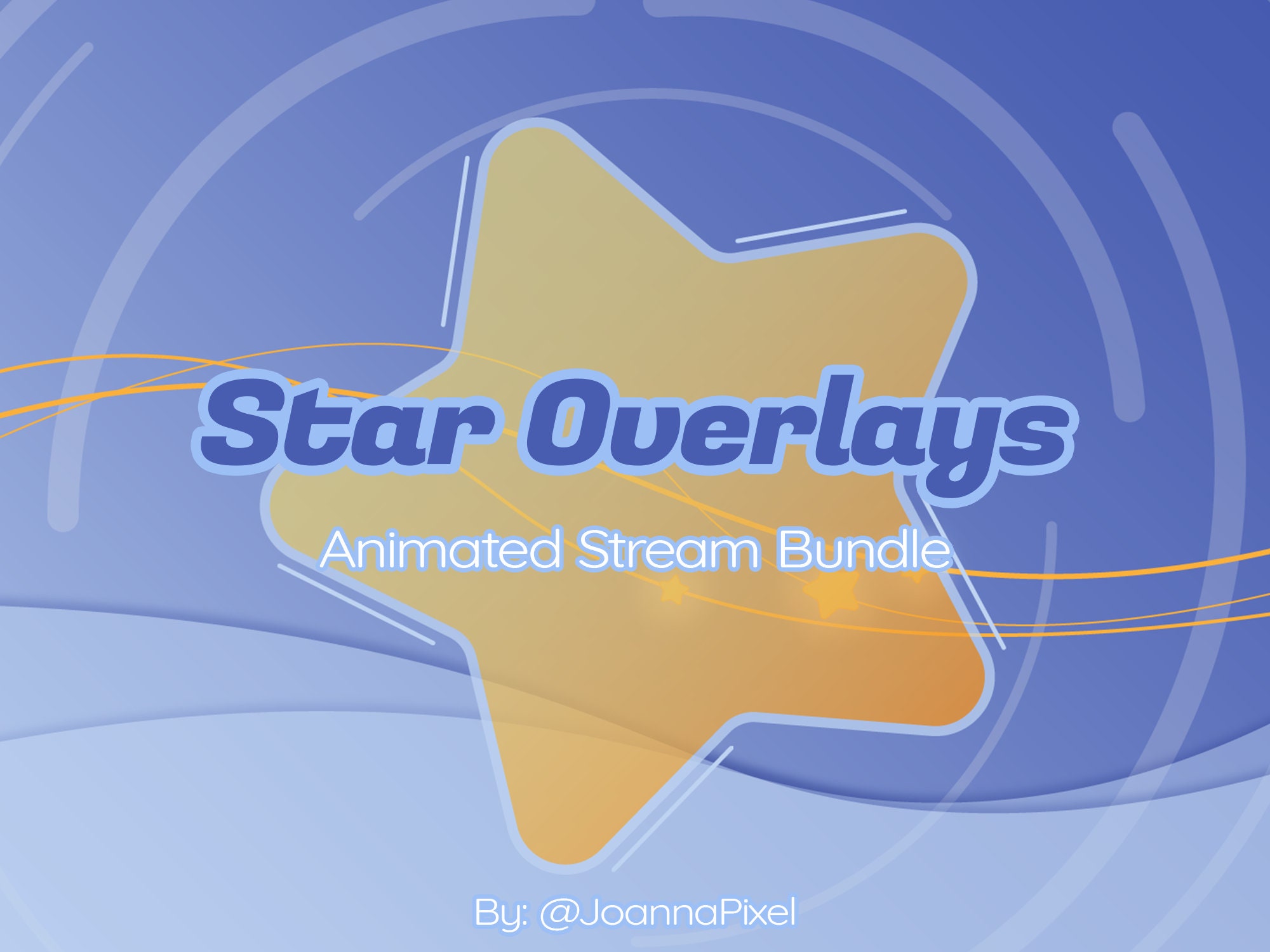 Blue Star Twitch Animated Overlay Bundle / Panels / Stinger / Animated ...