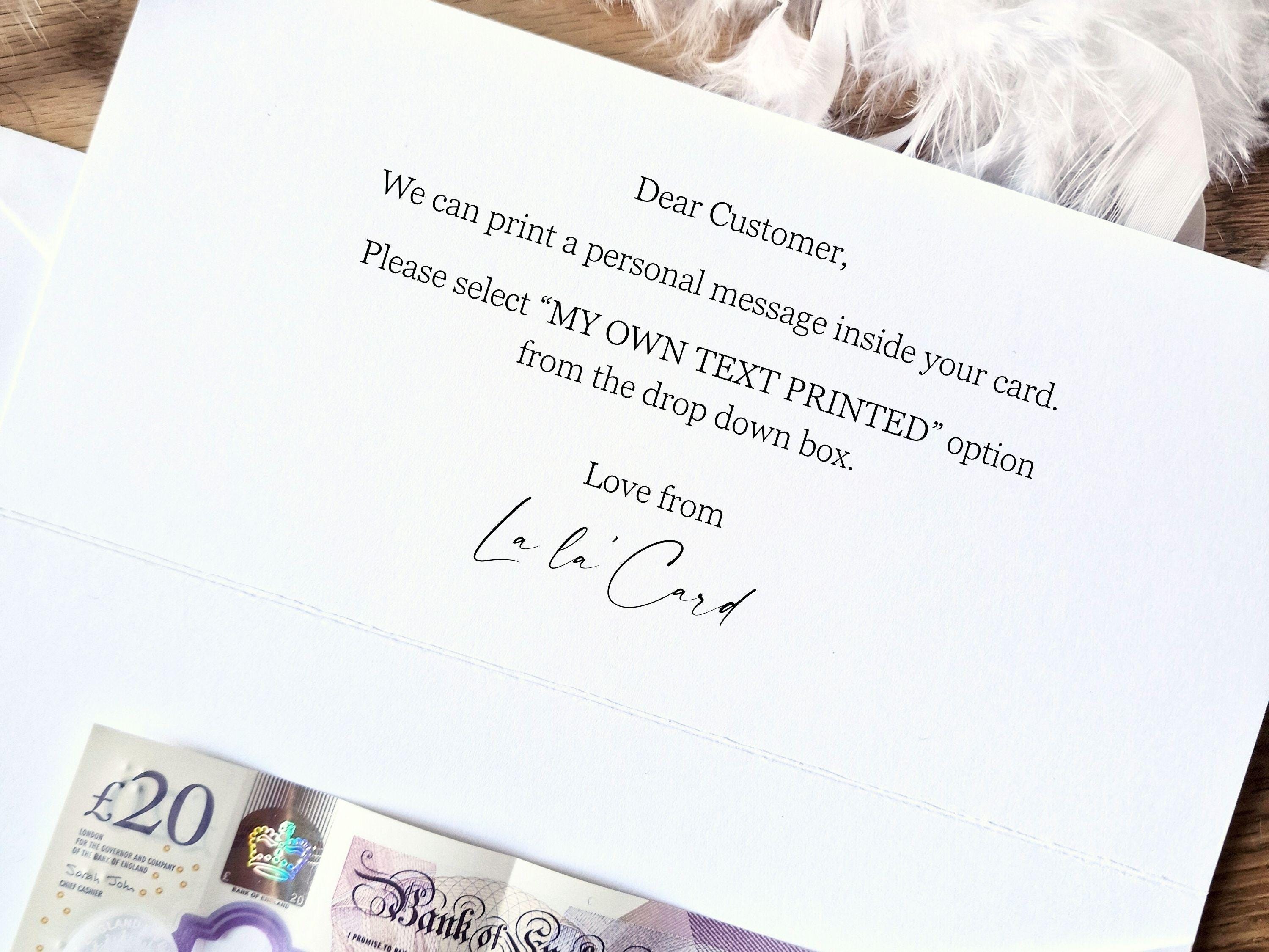 Wedding Money Wallet Card, Personalised Wedding Wallet, Cash Gift ...