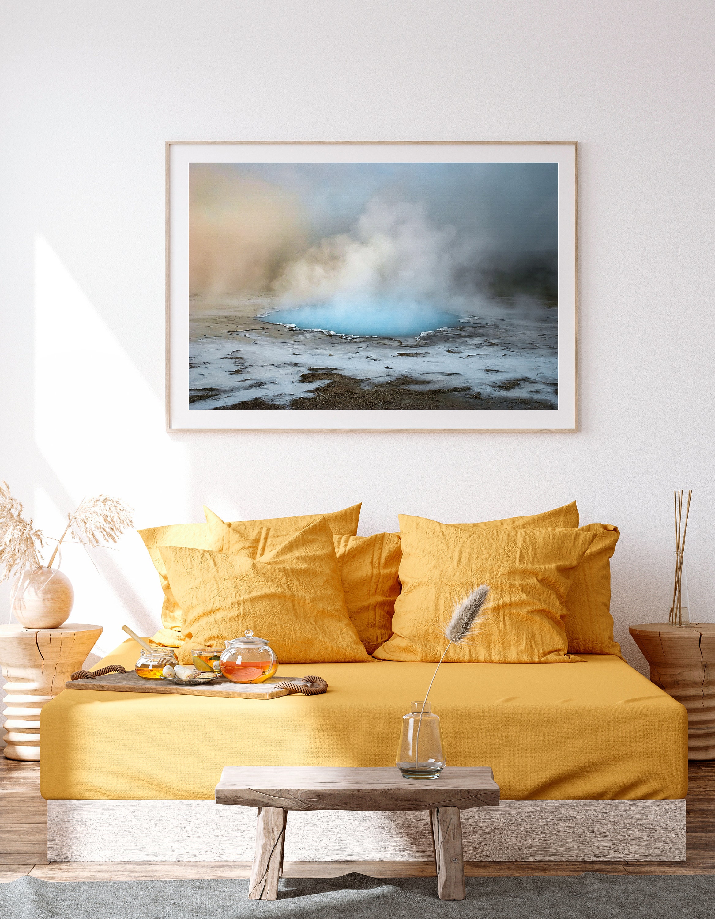 Blue Water Pool, Hveravellir Hot Spring, Geothermal Area in Iceland ...