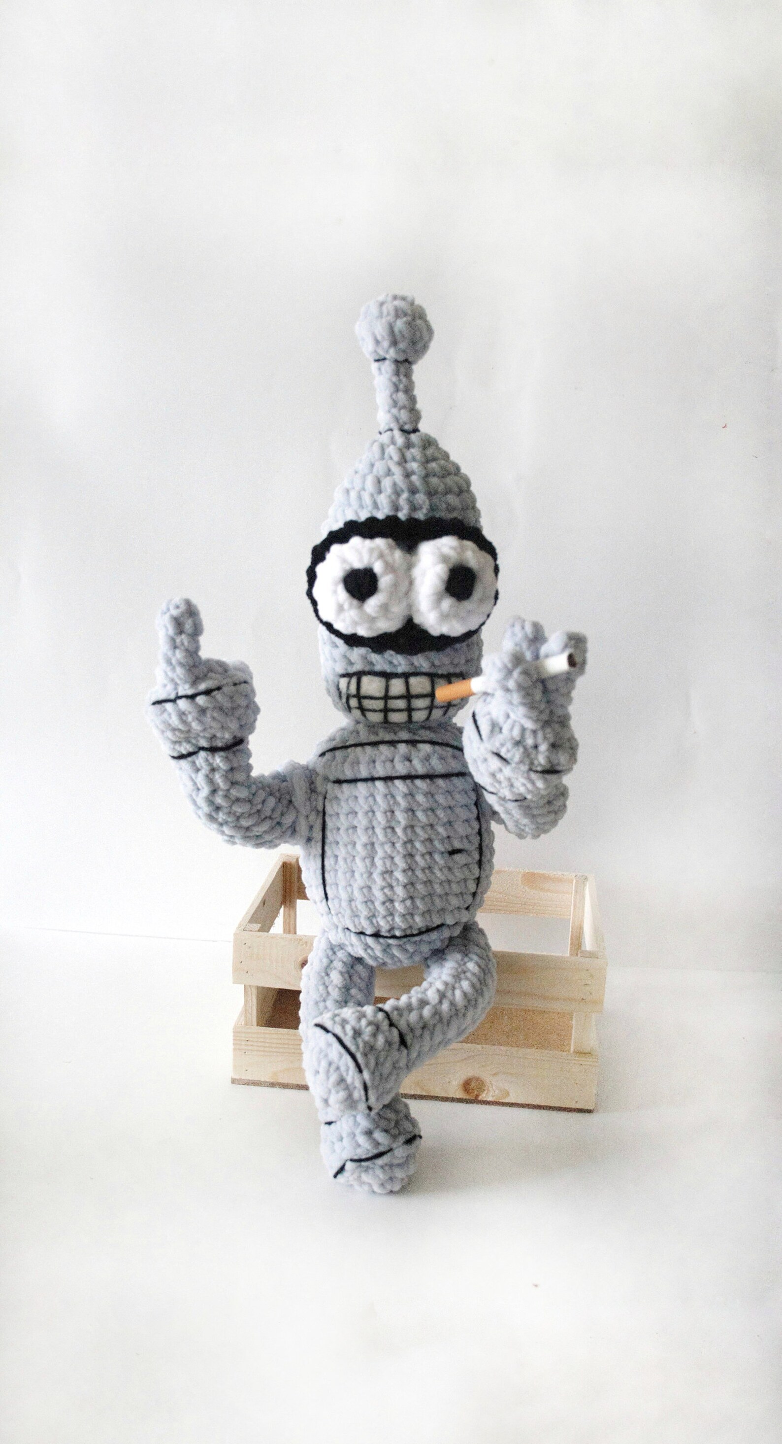 Bender crochet plush toy futurama soft toy big robot | Etsy