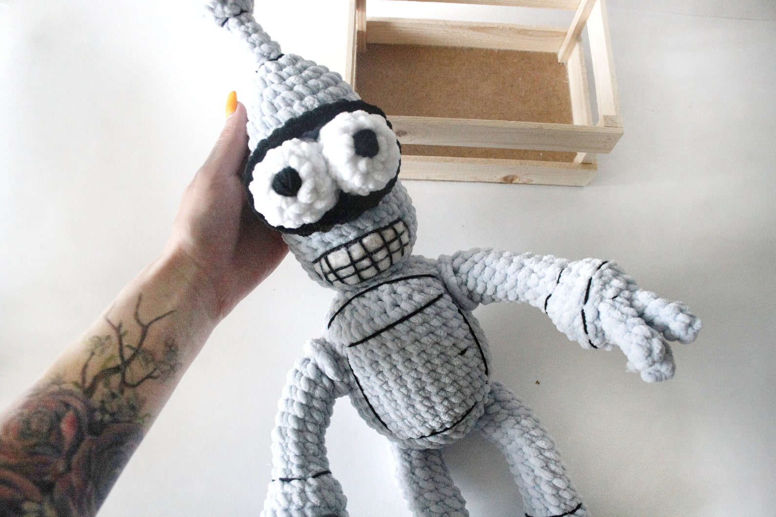 Bender crochet plush toy futurama soft toy big robot | Etsy