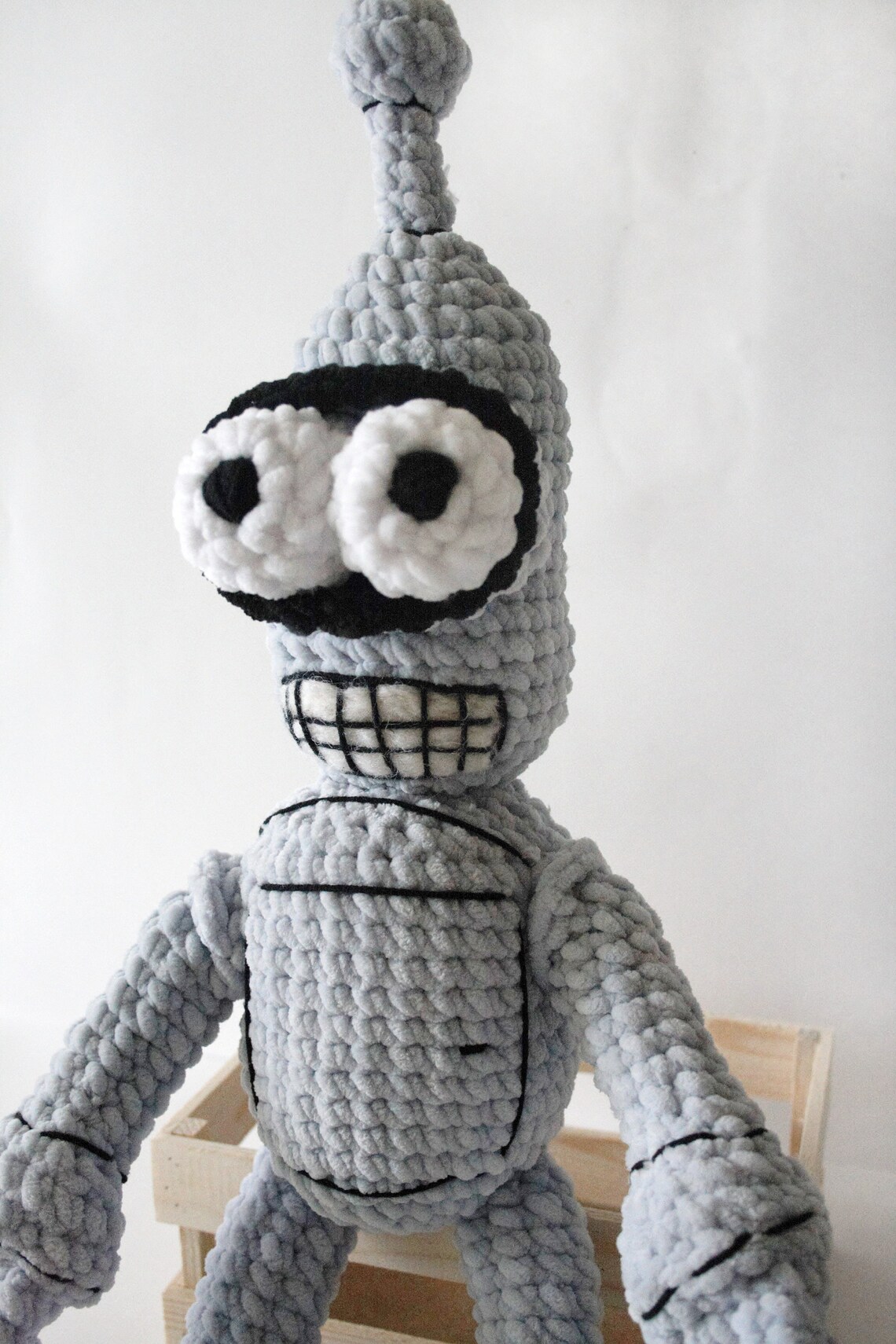 Bender crochet plush toy futurama soft toy big robot | Etsy