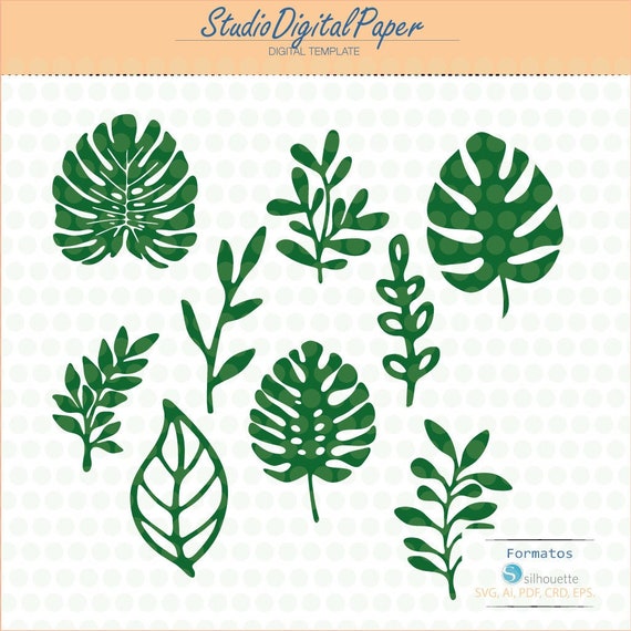 9 Paper Leaves SVG Cut Files Set 02 Leaf Templates Instant | Etsy