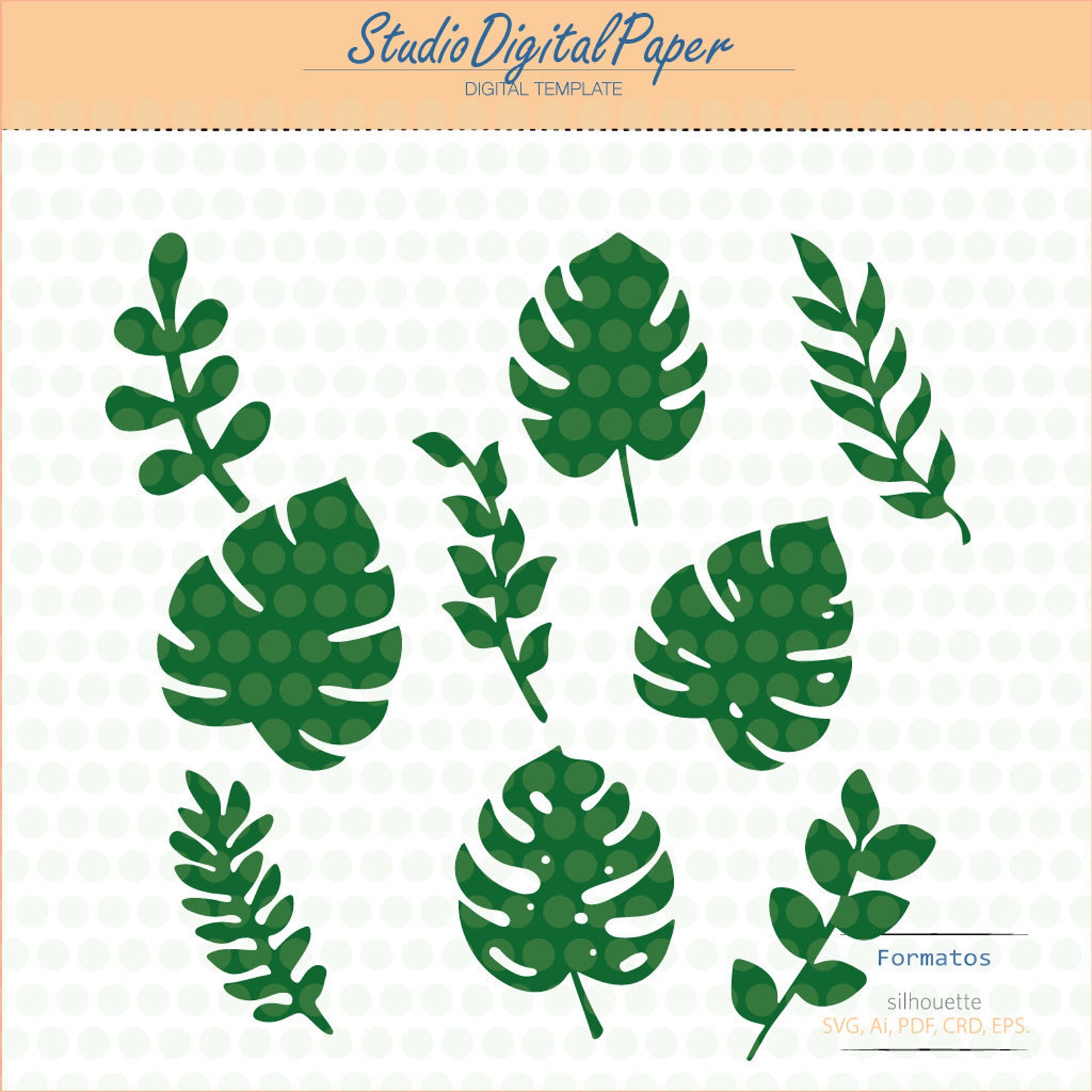 Paper Leaves Templates, Paper Leaf SVG, Cut Files, Leaf Templates ...