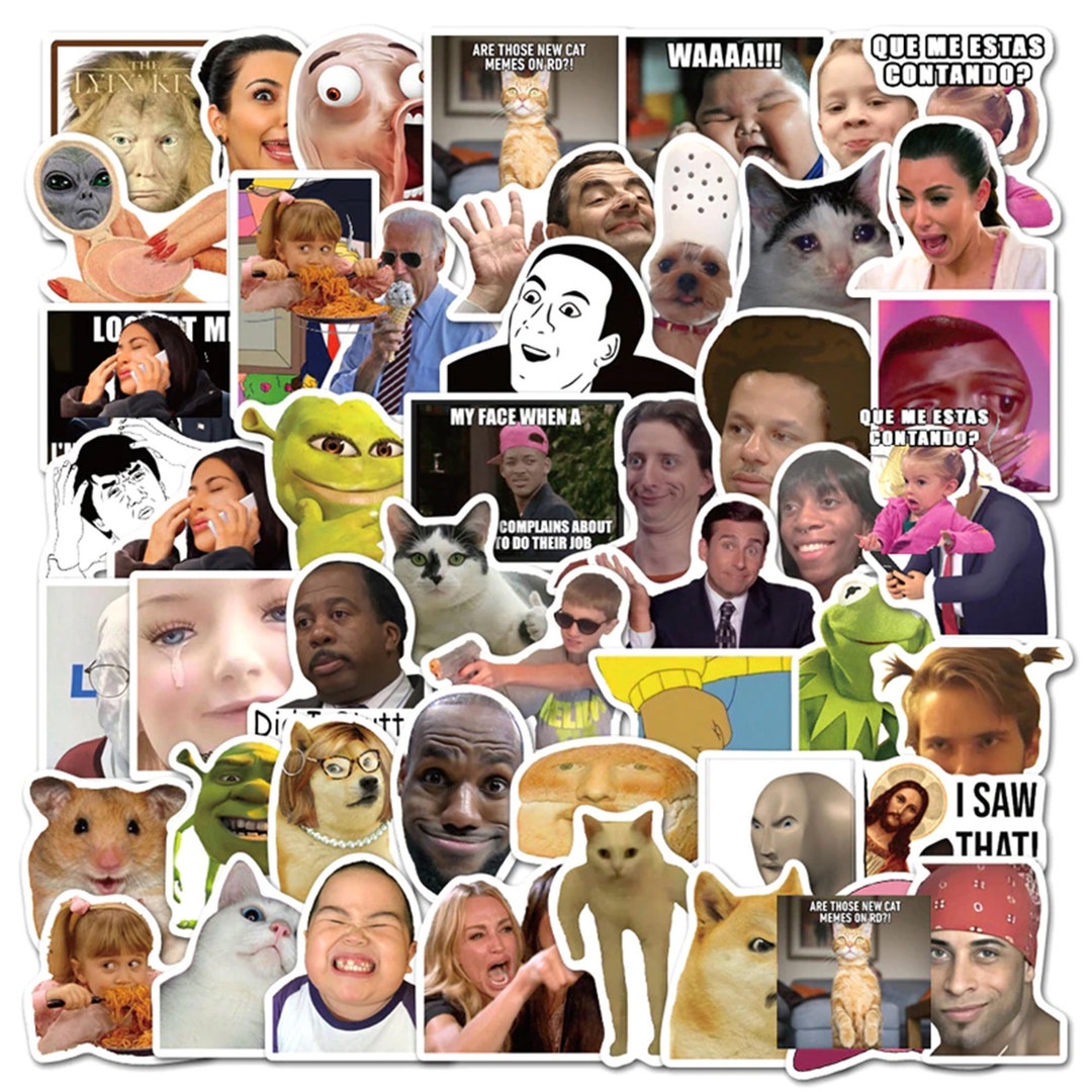 50x Dank Memes Waterproof PVC Sticker Pack Set Vine Tiktok - Etsy