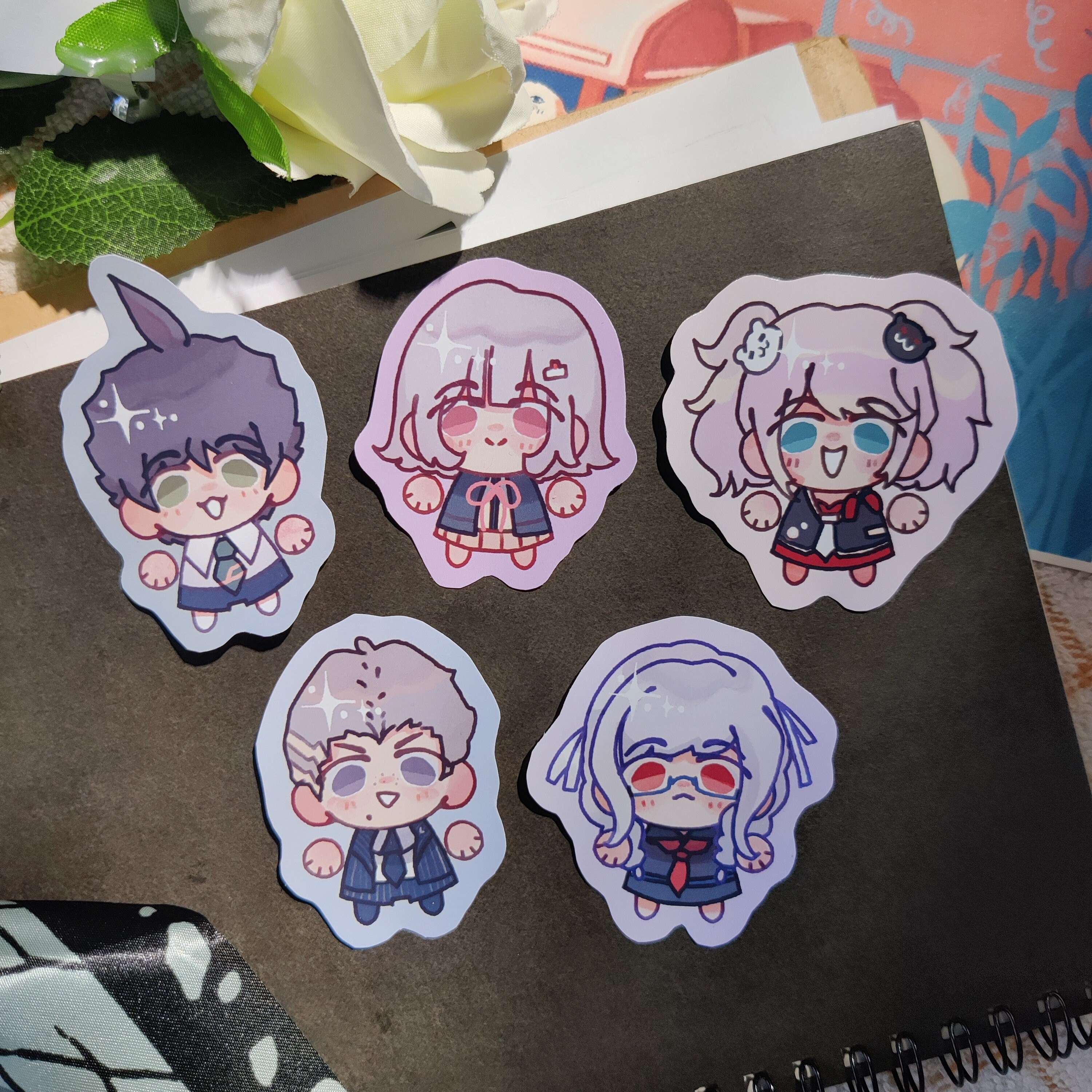 DANGANRONPA 2 Silly Character Sticker Skrunkly Hajime, Chiaki, Nagito ...