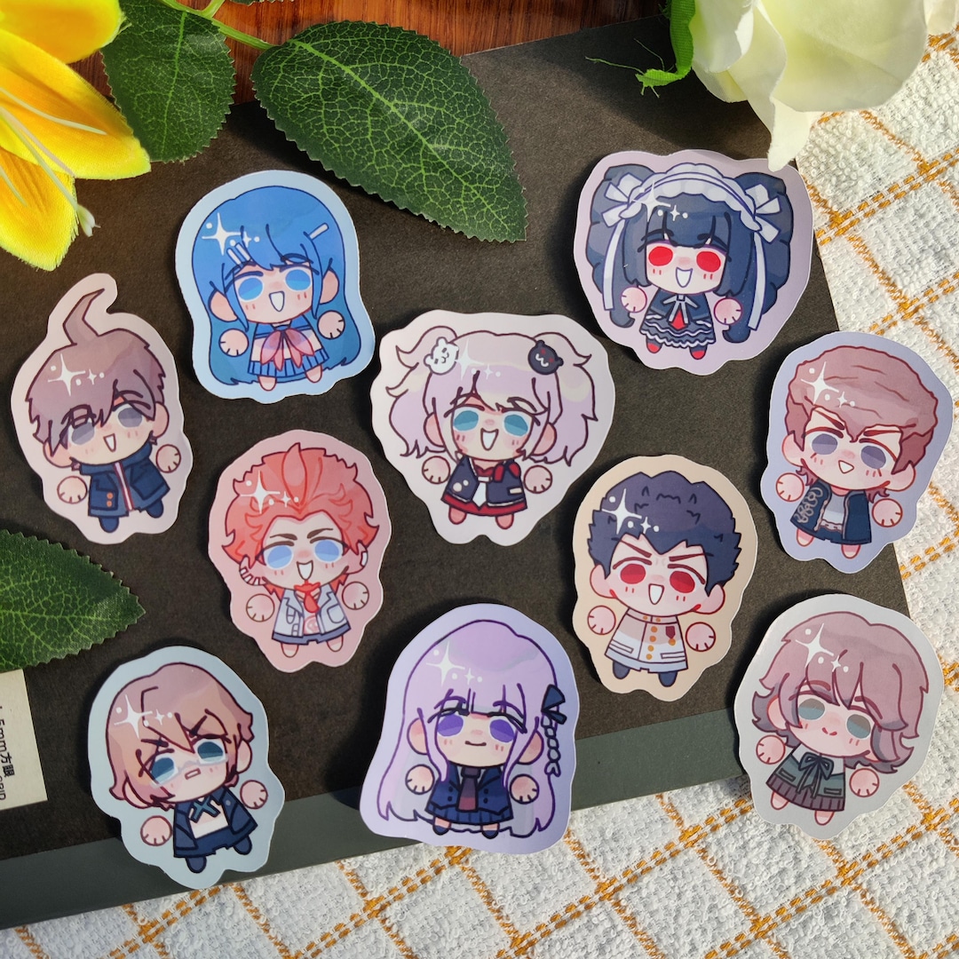 DANGANRONPA Silly Character Sticker Skrunkly Makoto, Kyoko, Byakuya ...