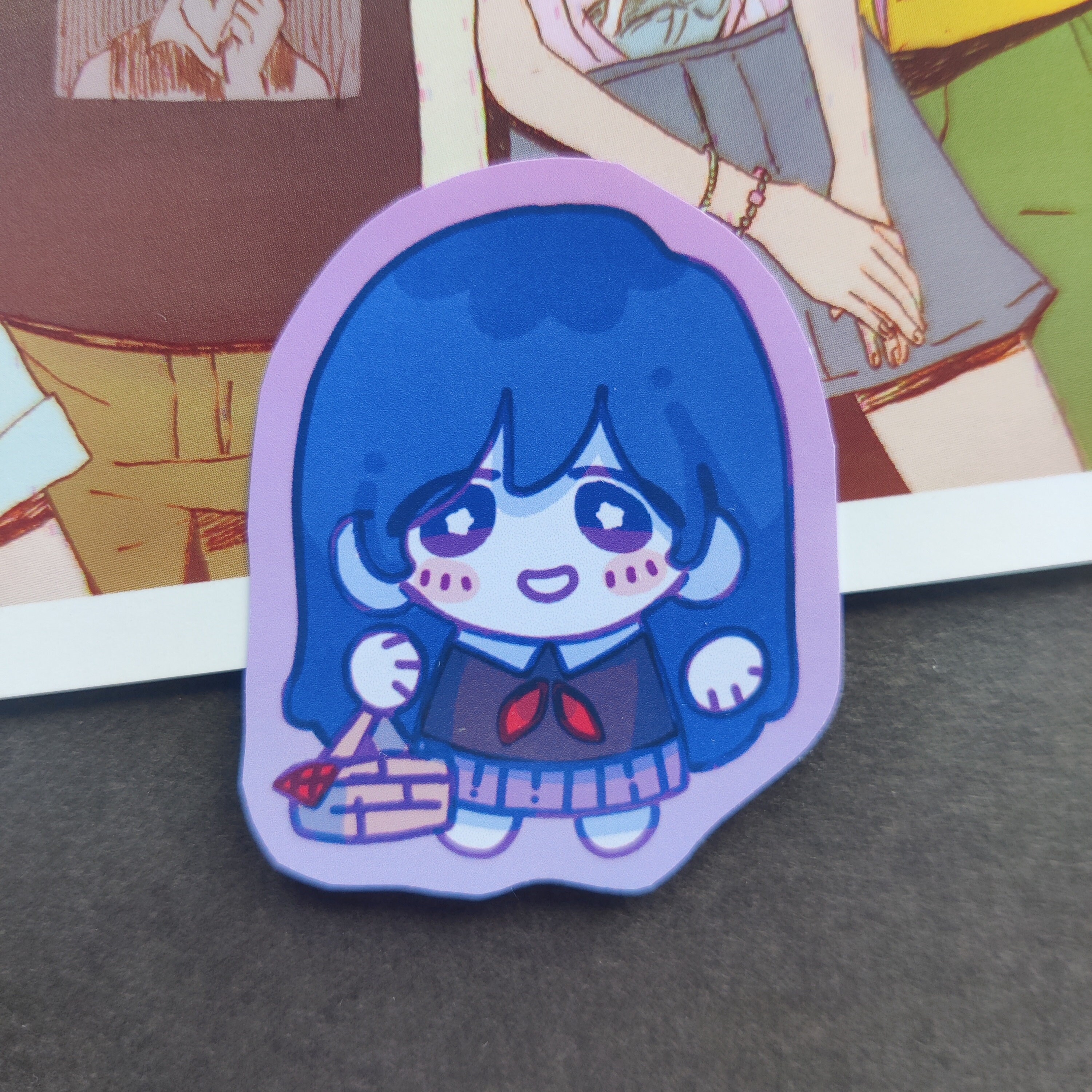 OMORI Silly Character Sticker Skrunkly OMORI, Aubrey, Kel, Hero, Mari ...