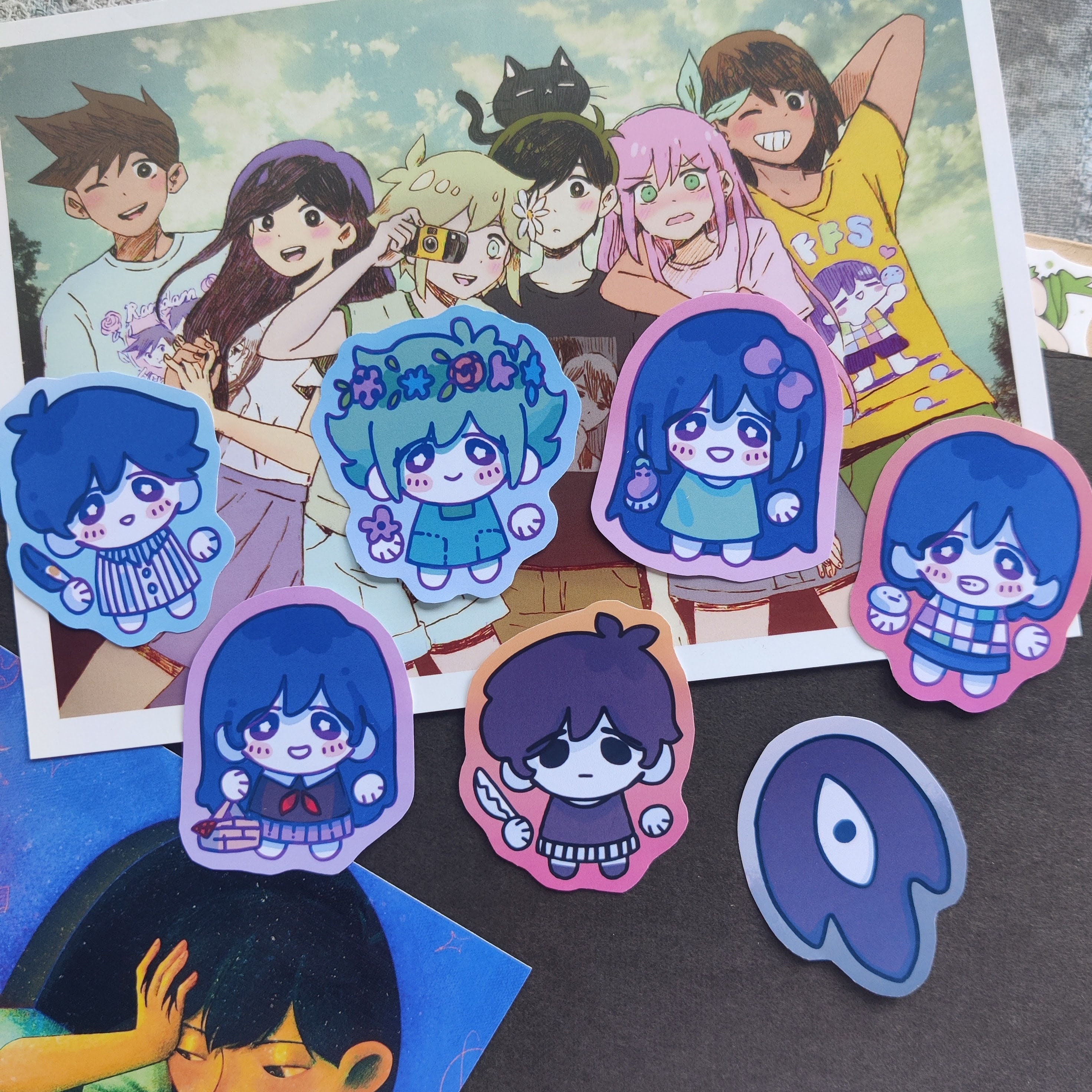 OMORI Silly Character Sticker Skrunkly OMORI, Aubrey, Kel, Hero, Mari ...