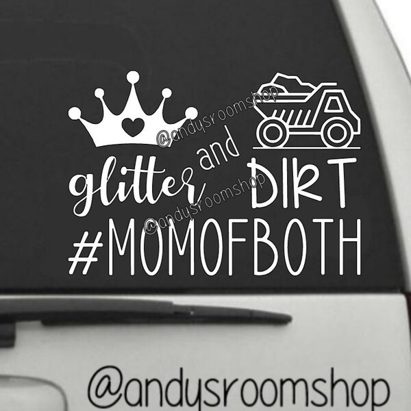 Mom of Both Car Decal - Etsy