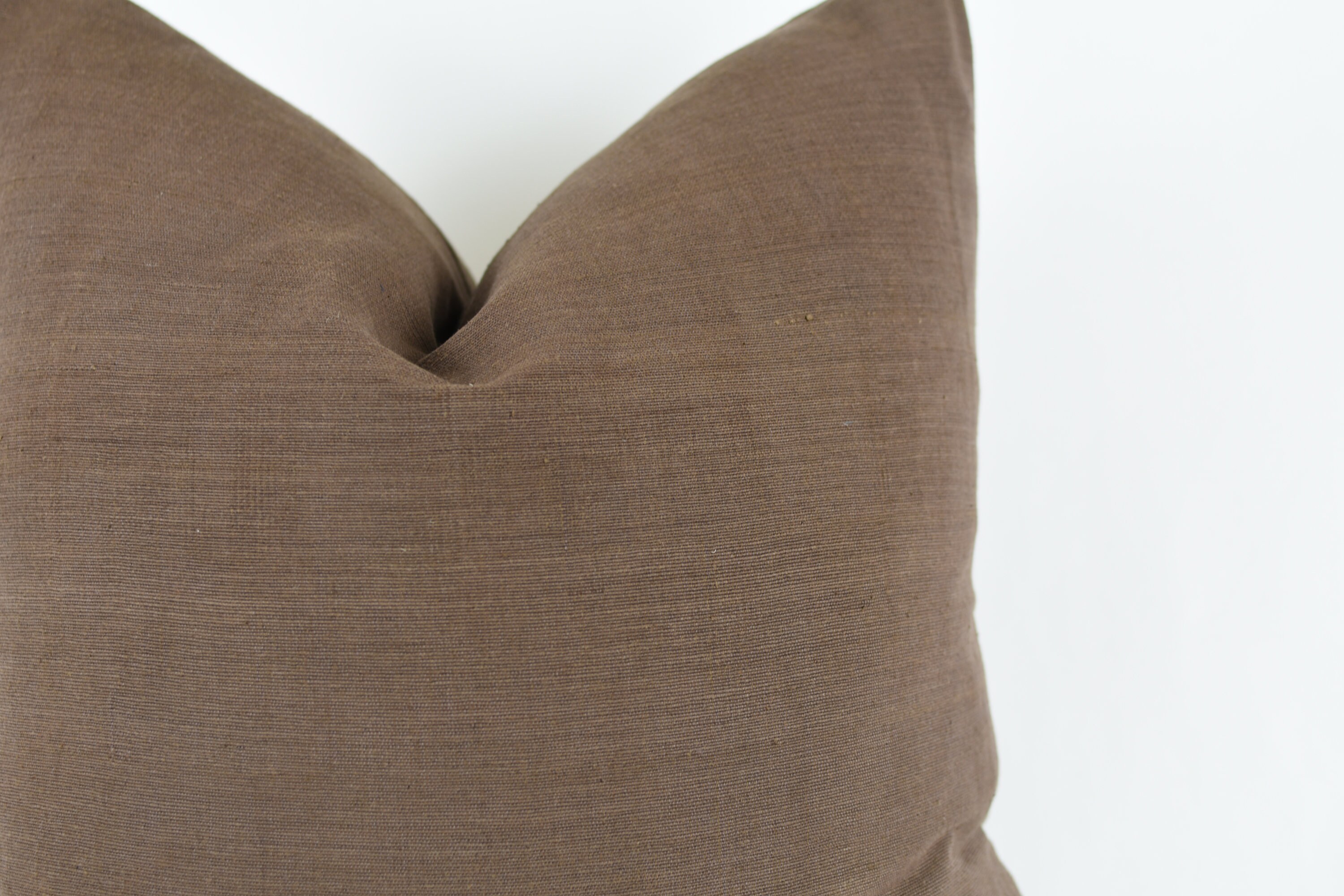 Juliet Brown Woven Dark Brown Solid Pillow Cover - Etsy