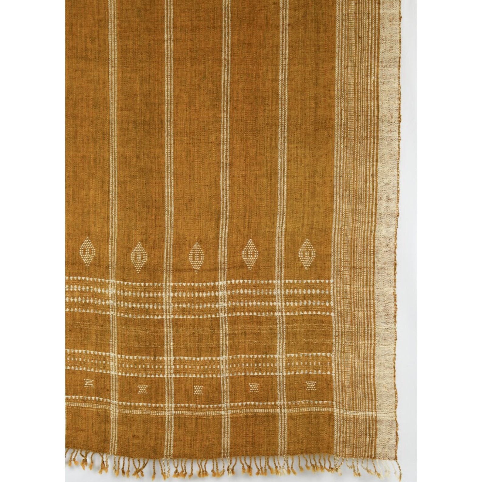 Handwoven Mustard Wool Coverlet: Bohemian Throw Blanket - Etsy