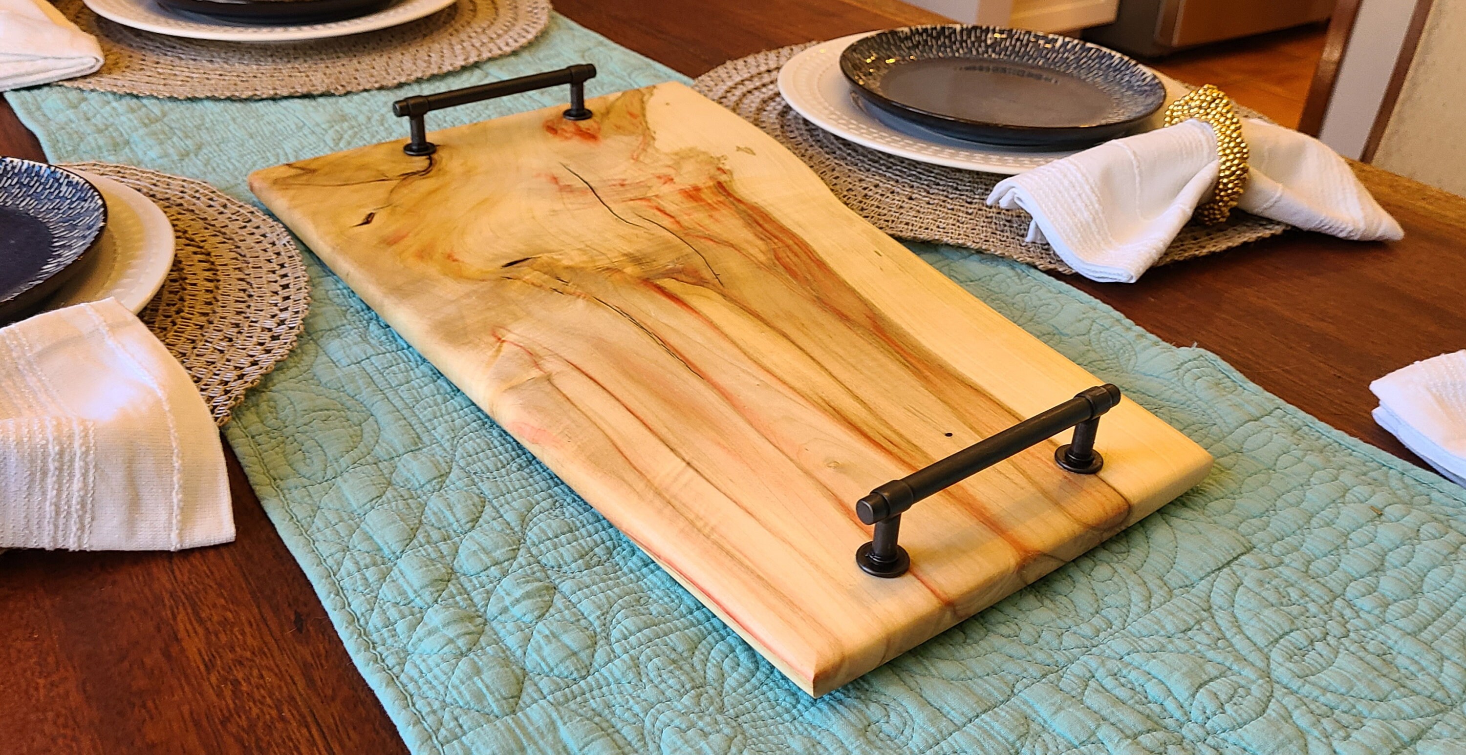 Live Edge Flame Box Elder Serving Tray 1 - Etsy