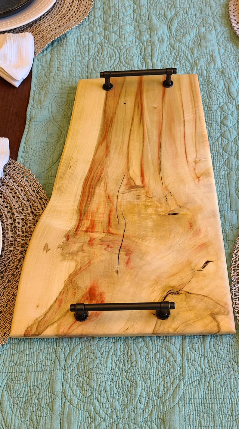 Live Edge Flame Box Elder Serving Tray 1 - Etsy