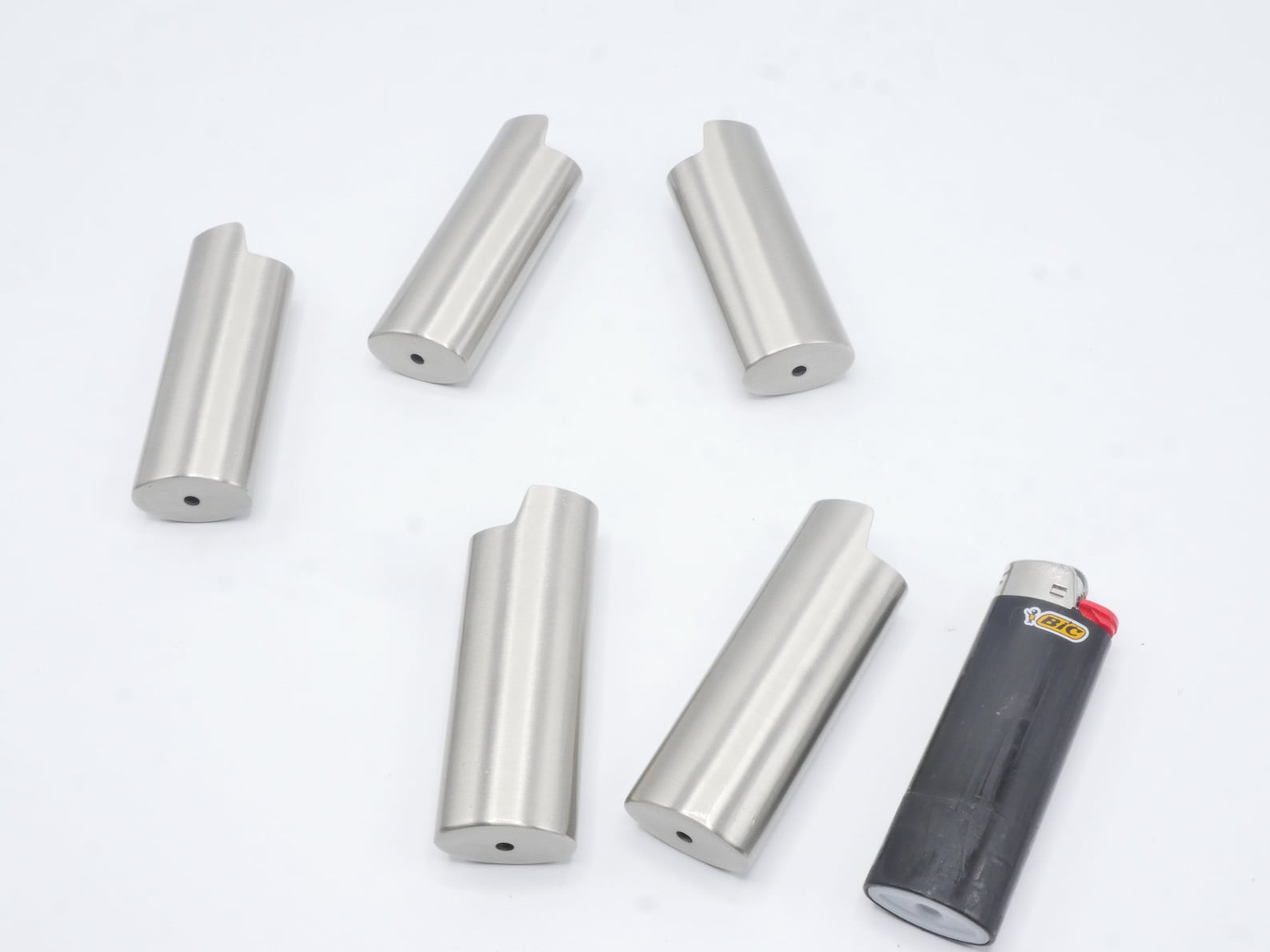 Premium Blank Lighter Cover / Sleeve / Case - Silver, With Top Notch ...