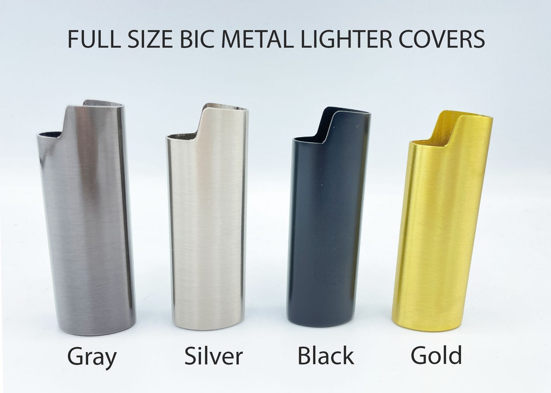 Premium Blank Lighter Cover / Sleeve / Case - Silver, With Top Notch ...