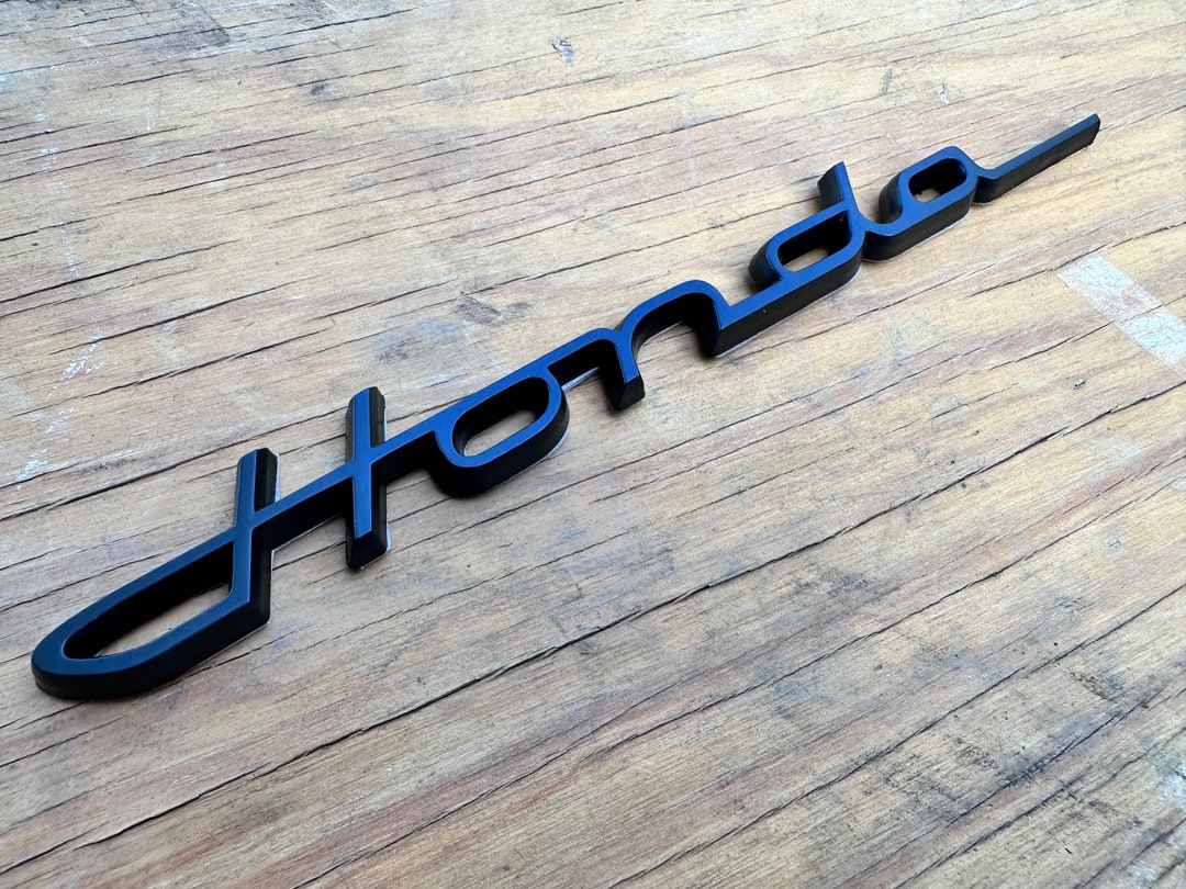 Vintage Honda Emblem Black, Blue, Chrome, Red Old Script Honda Badge 5 ...
