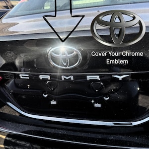 Midnight Matte Black Rear Emblem Cover Camry Trunk 2018-2024 Overlay - Etsy