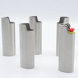 Premium Blank Lighter Cover / Sleeve / Case - Silver, With Top Notch ...