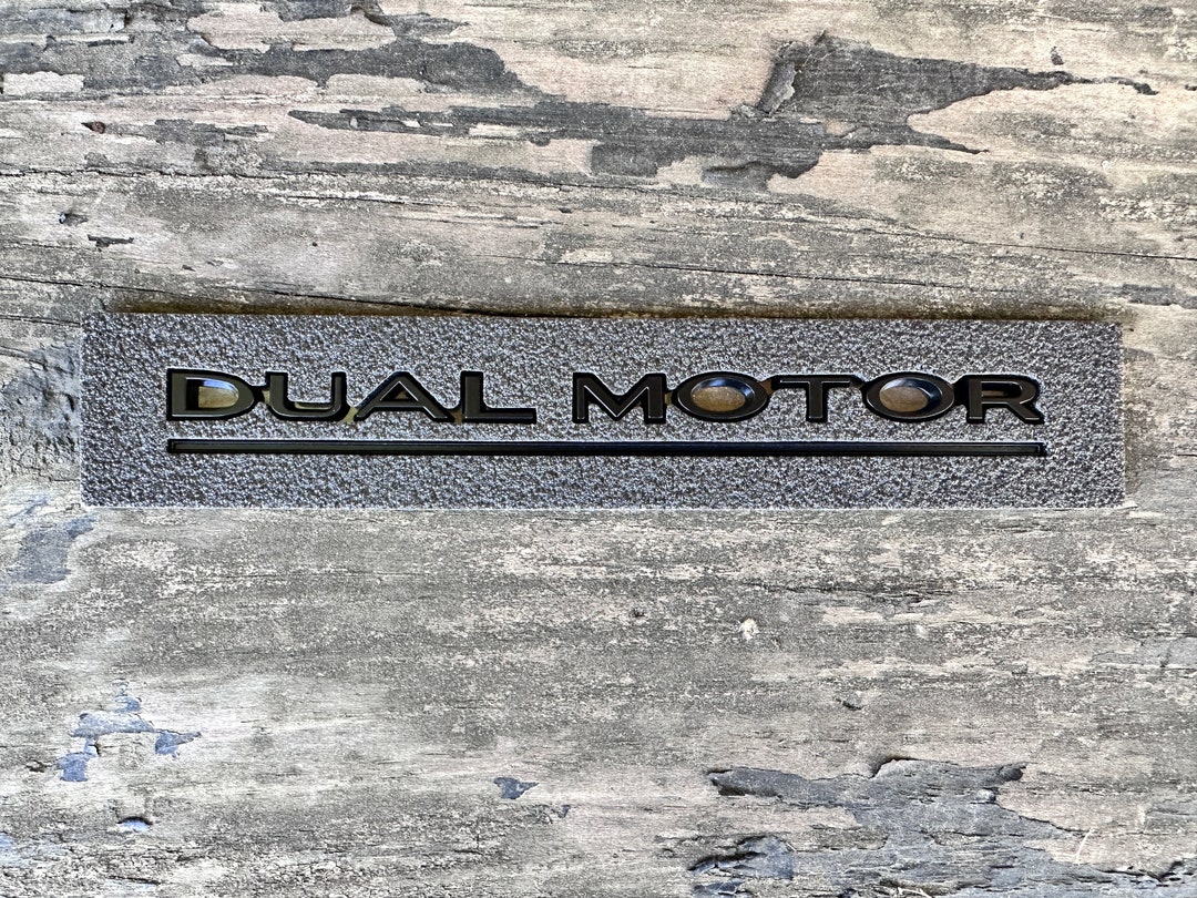 Matte Black Tesla Dual Motor Emblem - ABS Plastic Replacement - Etsy